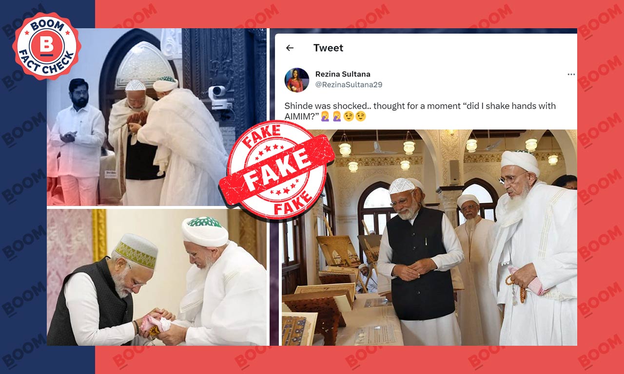 Fake pictures of PM Modi wearing Muslim skull cap viral