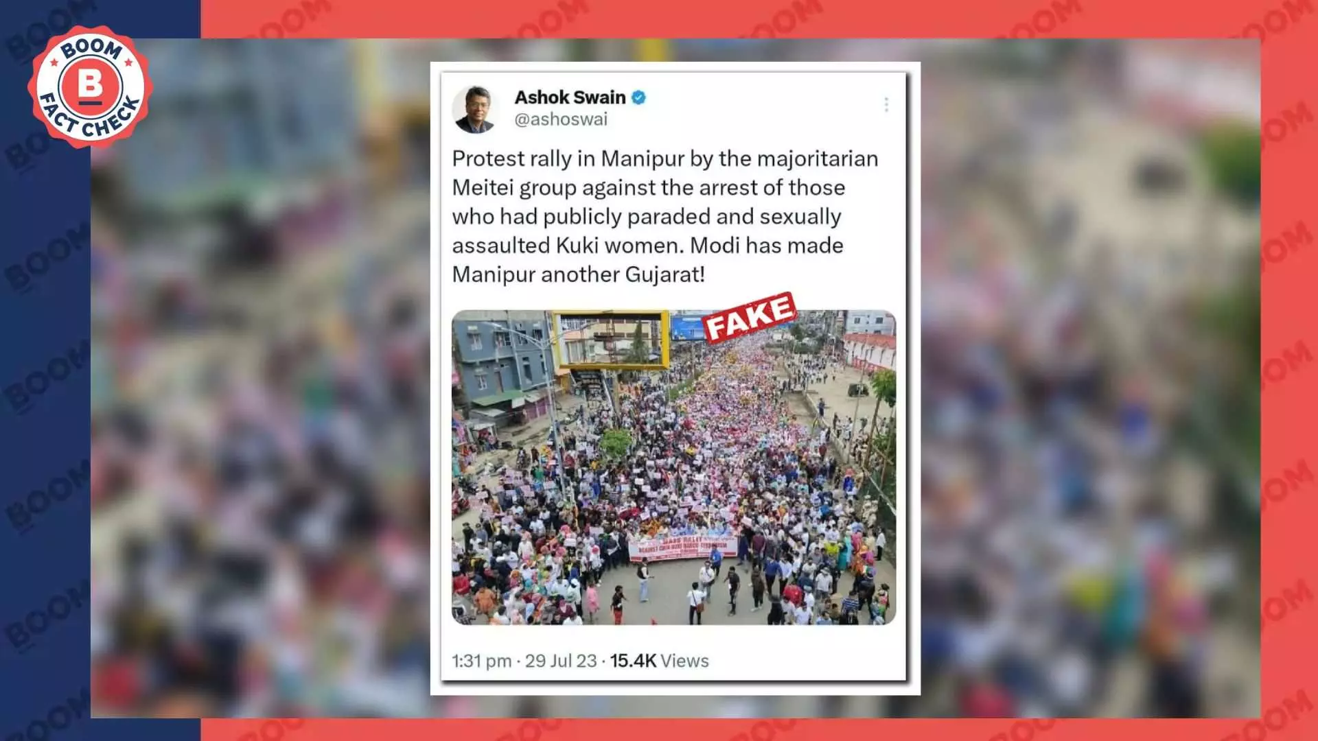 Unrelated Photo Viral As Rally To Support Manipur Horror Viral Video Accused