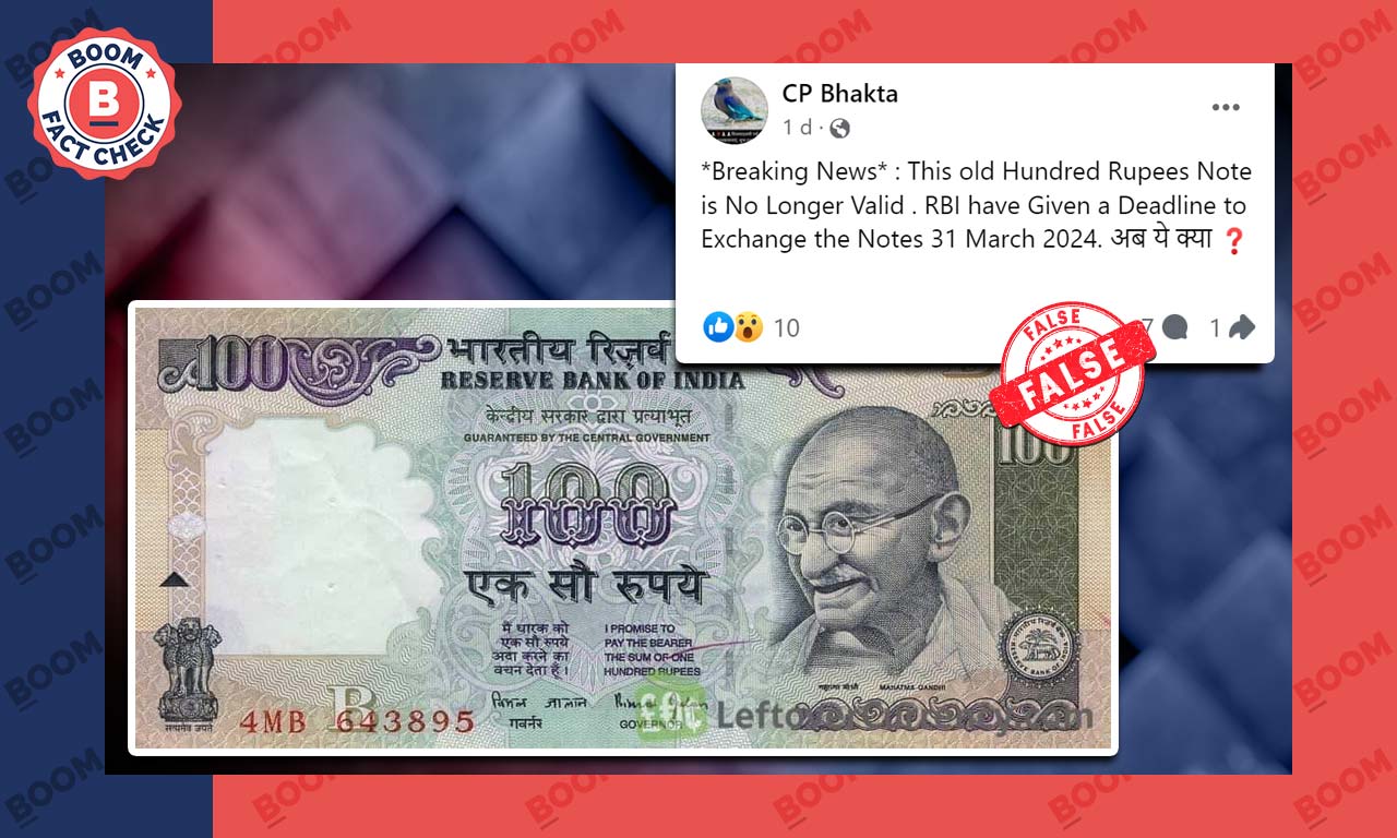 Fact check: RBI spokesperson Yogesh Dayal told BOOM, "This claim is ...